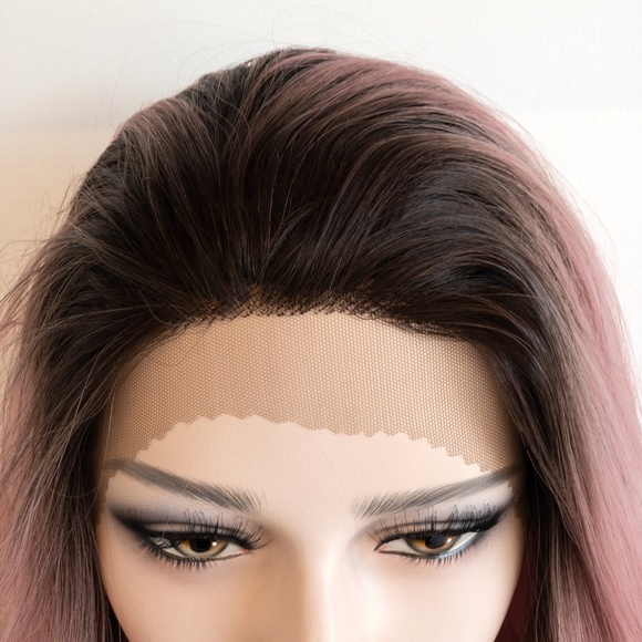 Her Wig Closet | Accessories | 24 Pastel Pink Ombre Lace Front Wavy Wig ...